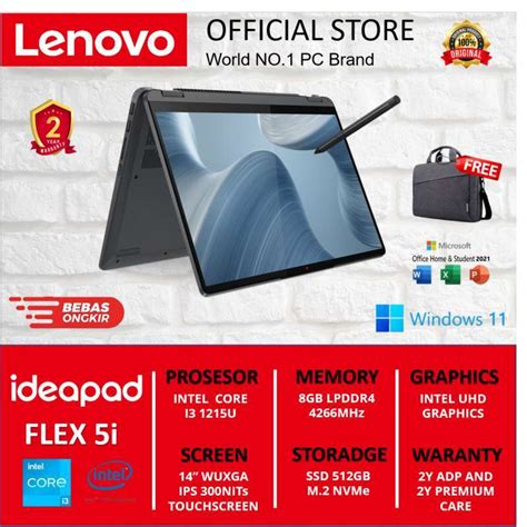 Jual Lenovo Ideapad Flex 5i Intel Core I3 1215u 8gb 512ssd 14 Wuxga Ips