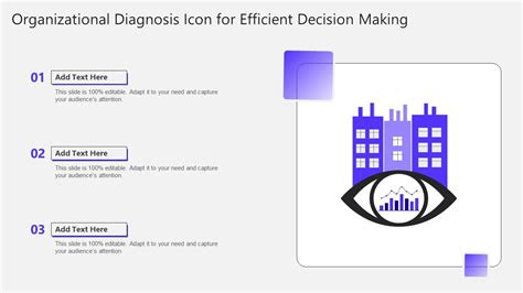 Organizational Diagnosis Icon For Efficient Decision Making Ppt Template
