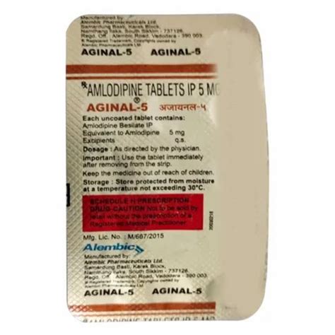 Aginal 5 Mg Tablet At Best Price In Nagpur Id 2851261208212