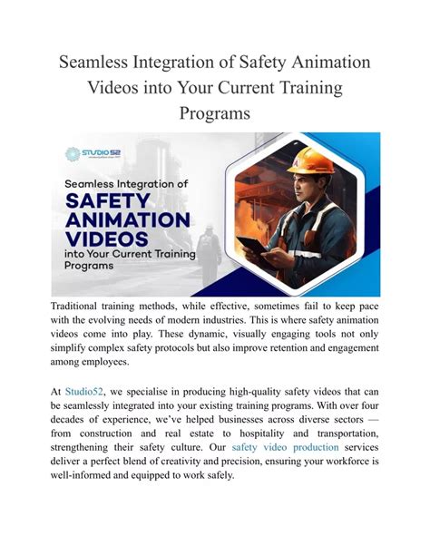 Ppt Seamless Integration Of Safety Animation Videos Into Your Current