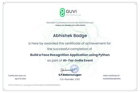 Abhishek Badge On Linkedin Python Guvi