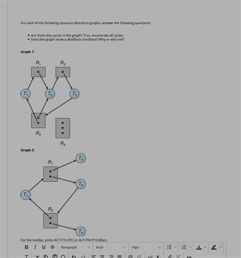 solved for each of the following resource allocation graphs