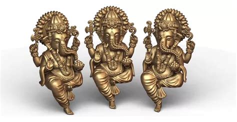 Escultura De Ganesh Ji Con Flor De Loto Arte Sagrado Cuotas sin interés