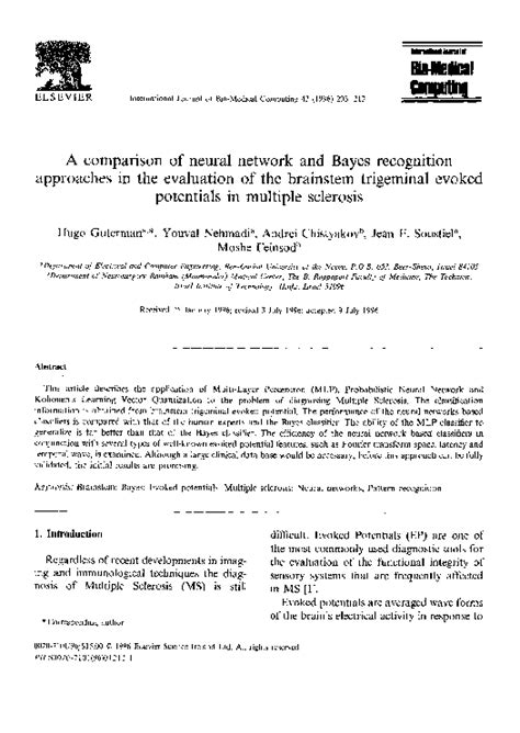Pdf A Comparison Of Neural Network And Bayes Recognition Approaches
