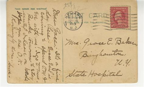 Nj Postcard Branch Brook Park Bridge View Newark New Jersey 1919 Vtg