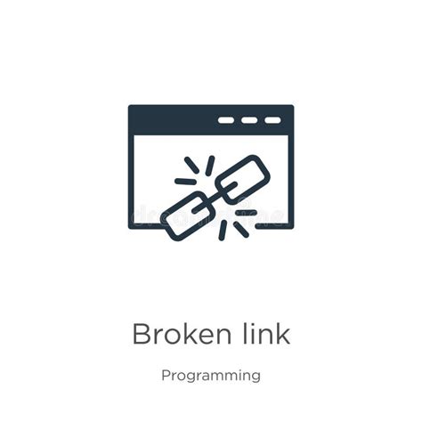 Broken Link Icon Vector Trendy Flat Broken Link Icon From Programming