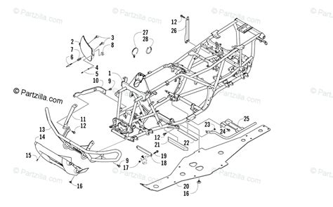 Arctic Cat ATV OEM Parts Diagram For Frame And Related Parts Partzilla