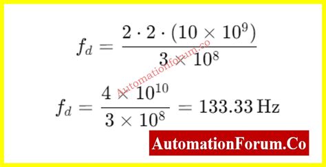 Radar Level Transmitter Frequency Shift Calculator Doppler Effect