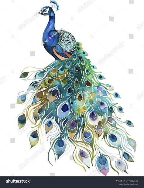 Peacock Isolated Over 29579 Royalty Free Licensable Stock