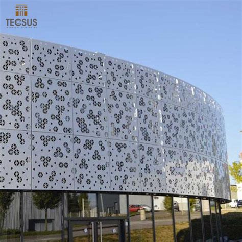 Exterior Modern Design Aluminum Facade Cladding For Commercial Building With Ce Tecsus 2 0