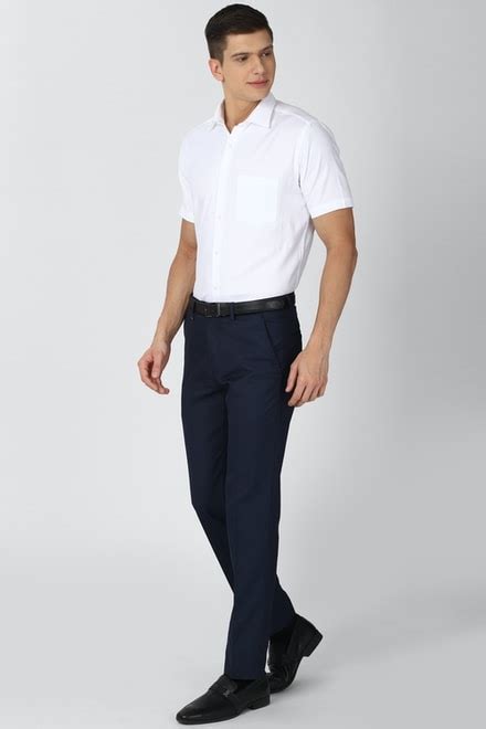 Buy Van Heusen Navy Trousers Online 680294 Van Heusen