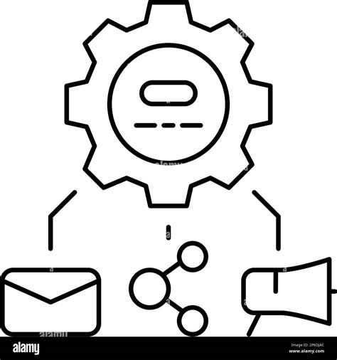 Campaign Production Deployment Marketing Line Icon Vector Illustration