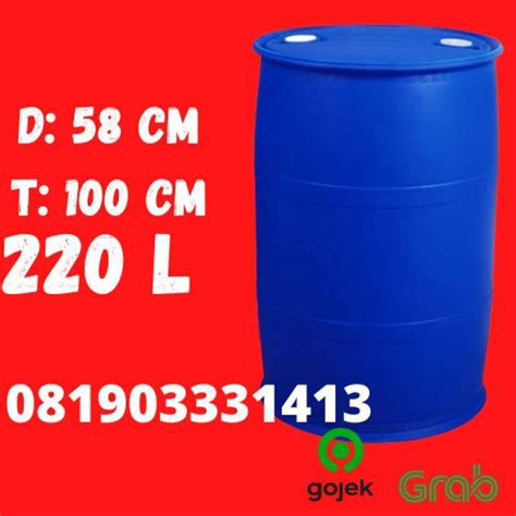 Promo Tong Drum Air Drum Tempat Sampah Plastik Tebal Liter L Biru Diskon Di Seller