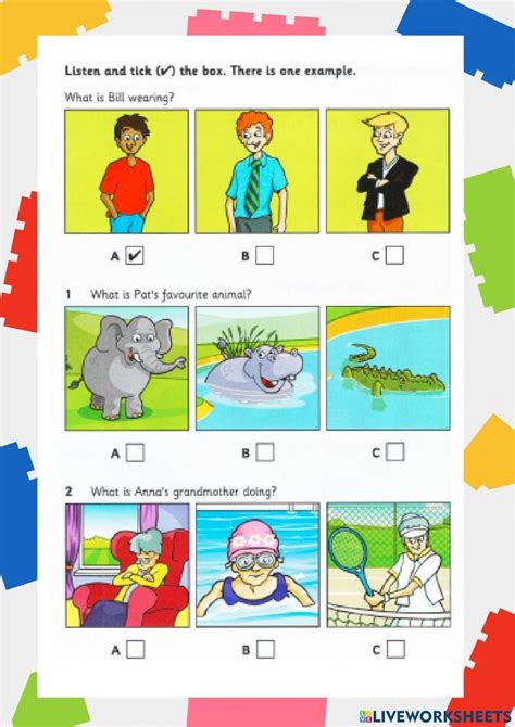 Starters Test Book Listening Worksheet Live Worksheets 55 Off