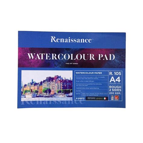 สมุดวาดเขียนเรนาซองซ์ A4 เล่มสีฟ้ารุ่นr105 สีเขียว R205100ปอนด์เป็น