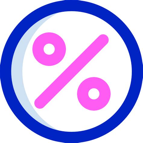 Percentage Super Basic Orbit Color Icon Percentage Super Basic Orbit Color Icon