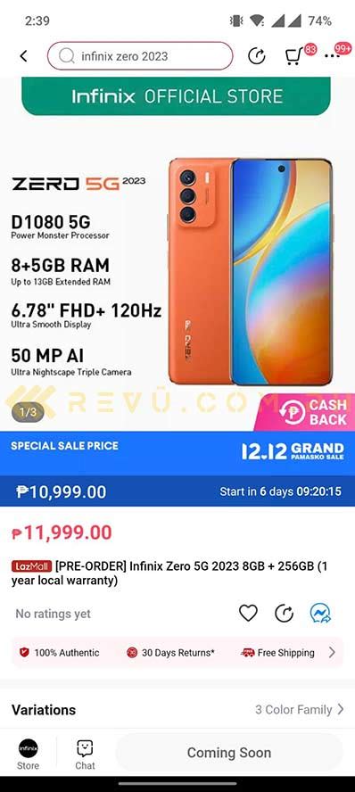 Infinix Zero 5g 2023 Launching In Ph With P10999 Promo Price Revü