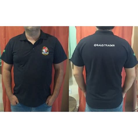 2 Camisas Polo Personalizadas Com Bordado Da Sua Logo No Peito E Costas