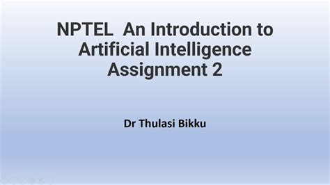 an introduction to artificial intelligence week 2 assignment 2 youtube