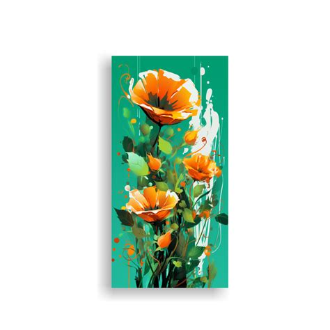 Cuadro Decorativo Neonoir En Verde Y Naranja DecoCuadros