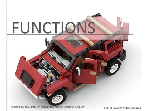 Lego Moc Hummer H3 Pick Up Truck 10290 Lego Set Alternate Build By