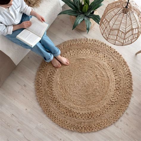 【楽天市場】ラグ ラウンド 円 丸 サークル 円形 ジュートラグ 約 W 125cm D 125cm D 2cm ナチュラル ベージュ ラグ