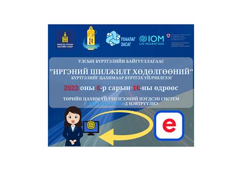 Иргэний шилжилт хөдөлгөөний бүртгэлийг цахимаар бүртгэх үйлчилгээг
