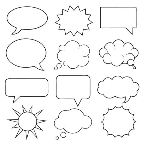 Premium Vector Set Of Various Speech Bubbles For Comics Illustrations Or Text Effects