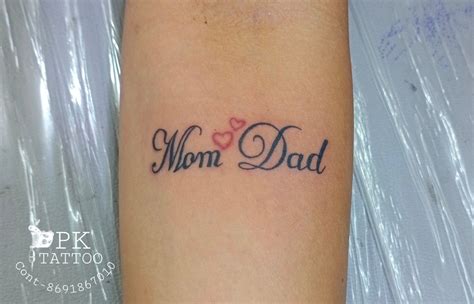 Mom Dad Tattoo In 2024 Mom Dad Tattoos Tattoos For Dad Memorial