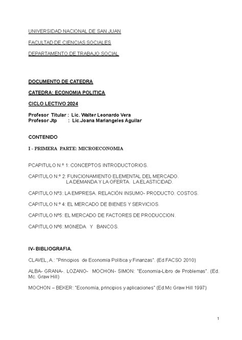 Practicos 2024 Guía de ejercicios de Economía Política UNIVERSIDAD