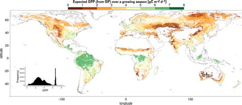 The Global Gpp Estimated From The Downscaled Sif And The Sif Ds Gpp Fx