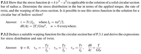 Solved Deduce A Suitable Warping Function For The Circular