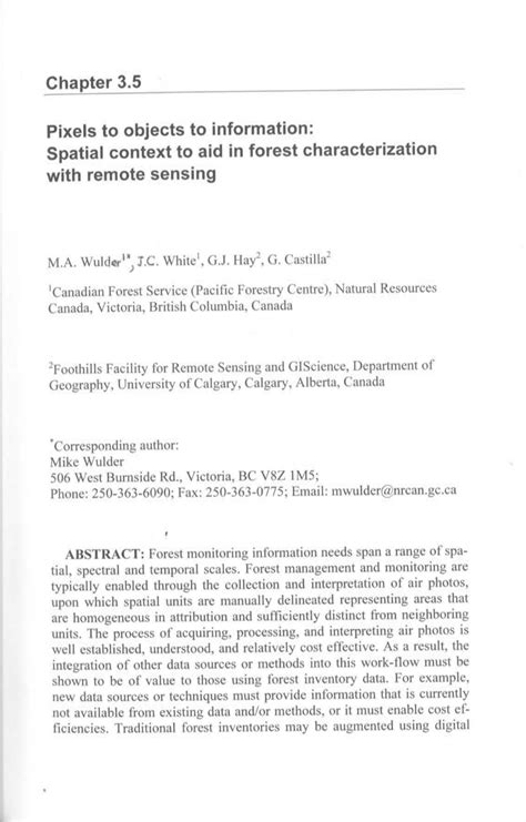 Pdf Pixels To Objects To Information Spatial Context To Aid In