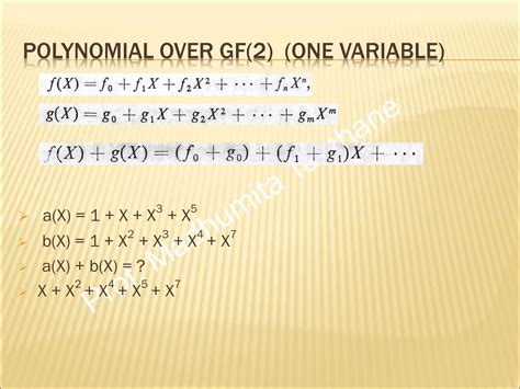 Basic Galois Field Arithmatics Required For Error Control Codes Pdf