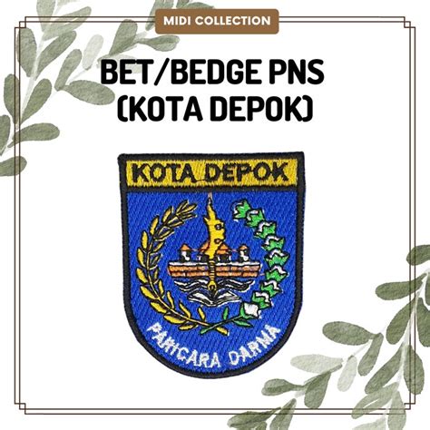 Jual Wanita Pns Seragam Bet Bedge Bordiran Untuk Pns Logo Kota Depok Seragam Pns Wanita