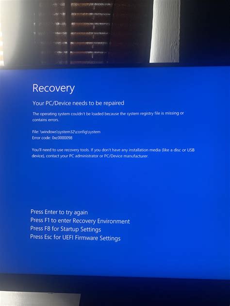 I Cant Boot My Pc Anymore Error Code 0x0000098 Rpchelp