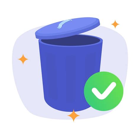 Premium Vector Data Deletion Successful With The Concept Of A Trash Bin