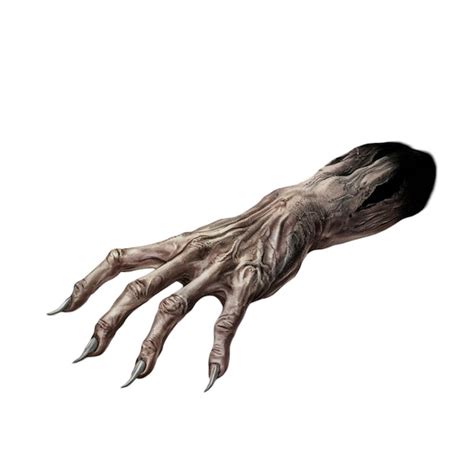 Disembodied Hand Crawling As If Alive Isolated On White Background