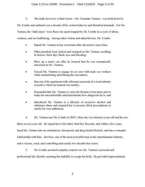Cassies Sean ‘diddy Combs Lawsuit Comes With Rare Trigger Warning
