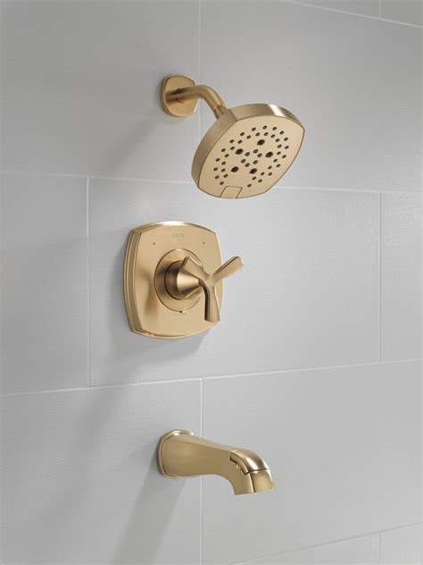 14 Series Tub And Shower In Lumicoat® Champagne Bronze T144766 Cz Pr