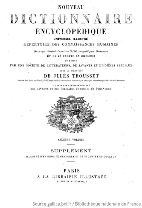 Nouveau dictionnaire encyclopédique universel illustré répertoire des