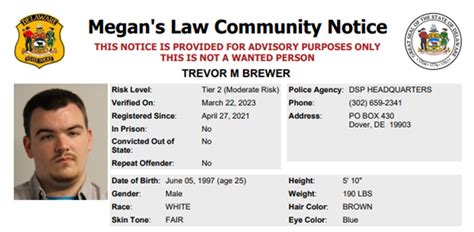 Homeless Sex Offender Notification Delaware State Police State Of