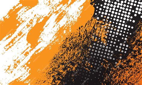 하프톤 배경이 있는 노란색 획 브러시 무료 벡터