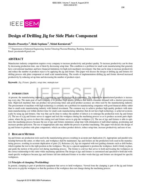 Design Of Drilling Jig For Side Plate Component Pdf