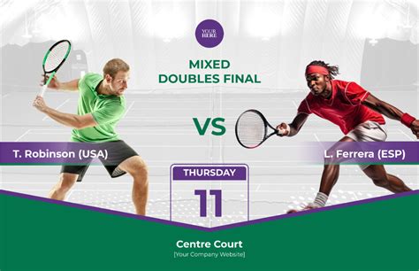 Free Wimbledon Mixed Doubles Final Template To Edit Online