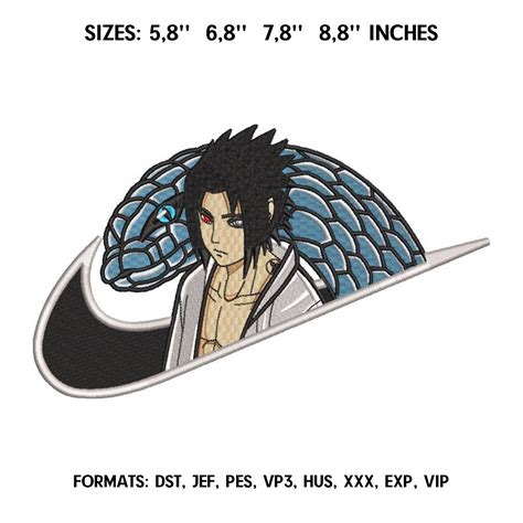 Uchiha Sasuke Embroidery Design File Naruto Anime Embroide Inspire
