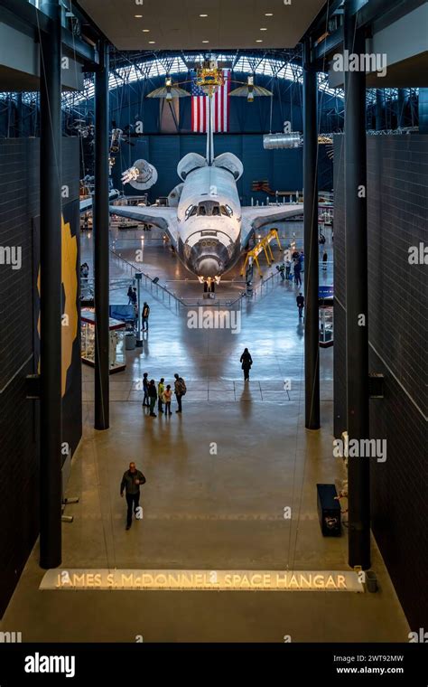Space Shuttle Discovery On Display In The James S Mcdonnell Space Hangar At The Steven F Udvar