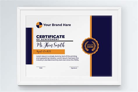 Certificate Of Achivement Award Template Graphic By Photowall