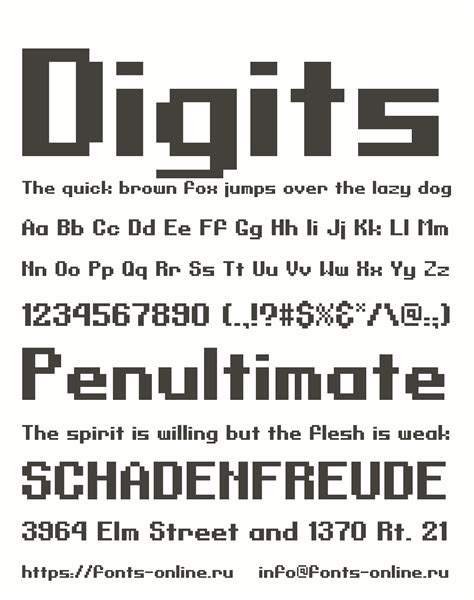 Digits Font