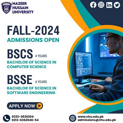 Nazeer Hussain University On Linkedin Admissionsopen Bscs Bsse Fall2024 Techleaders